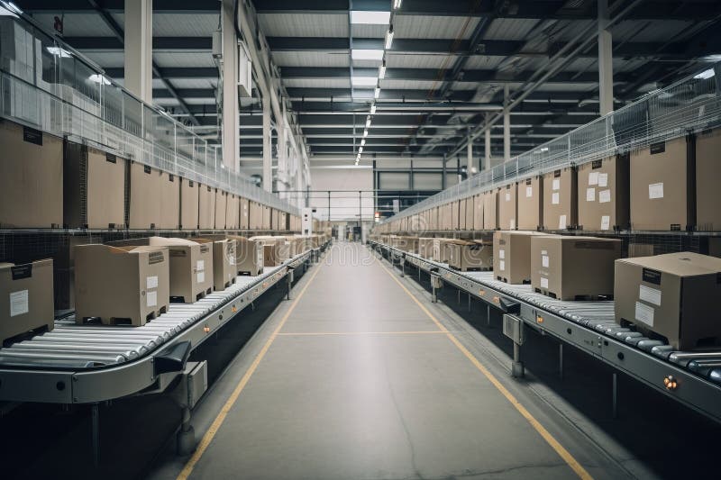 A Warehouse with a Fully Automated Order Management System AI Generated ...