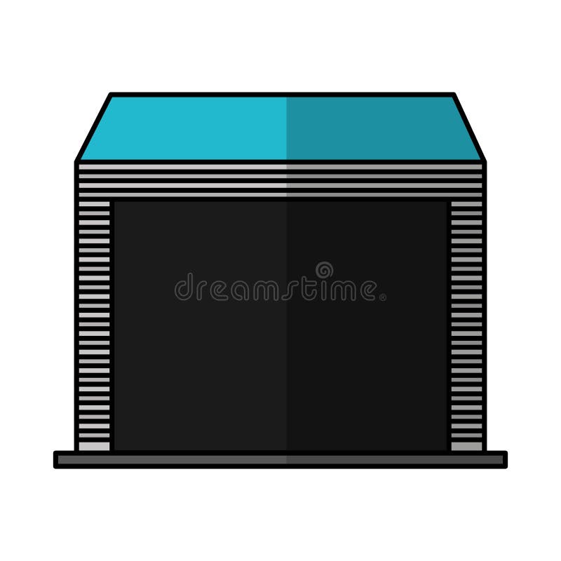 Warehouse Garage Isolated Icon Stock Vector - Illustration of building ...