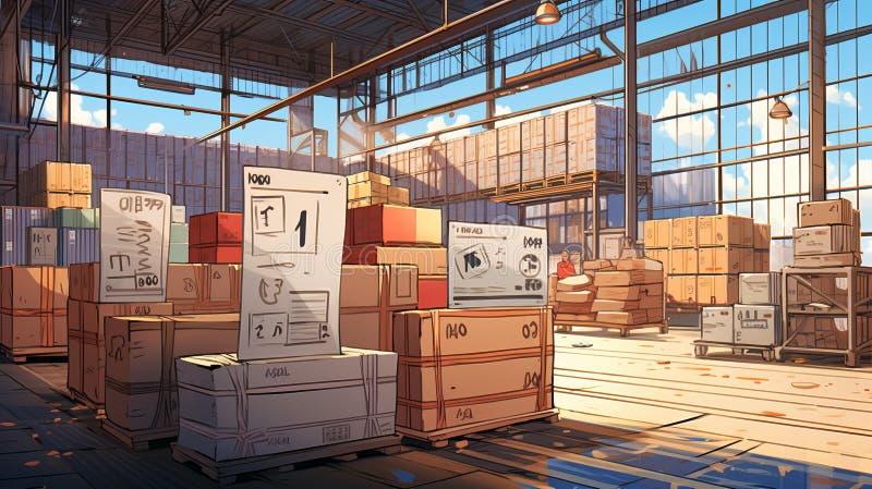 Warehouse Goods Labeling. Organized Inventory Management for Efficient ...