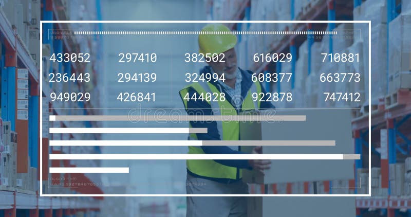 Warehouse Handler Lifting Boxes Causing Animated Charts Tracking ...