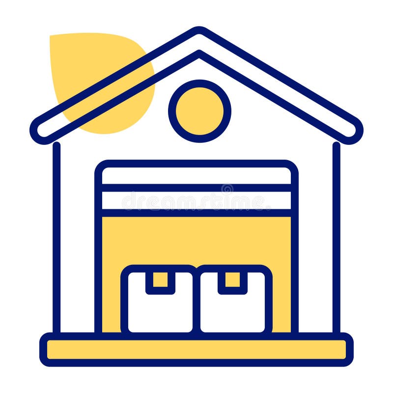 Warehouse Having Cardboards Concept of Store Room Vector Stock Vector ...