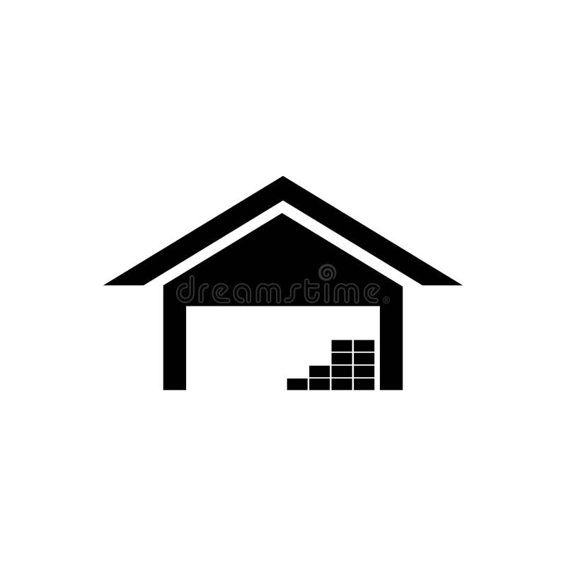 Warehouse Icon Vektor Bussiness Logostics Shipping Illustration Design ...