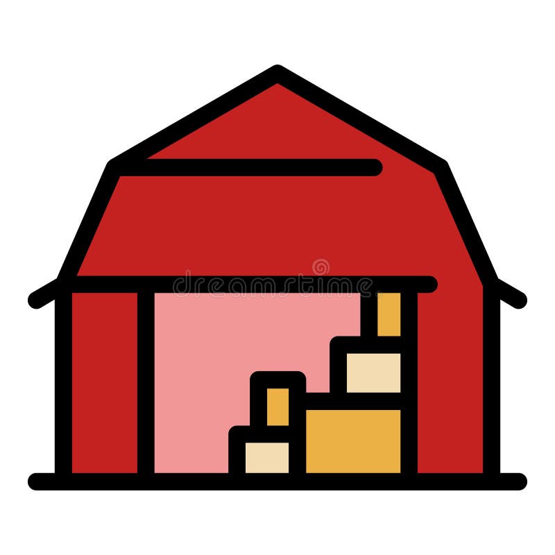 Warehouse Icon Color Outline Vector Stock Vector - Illustration of ...