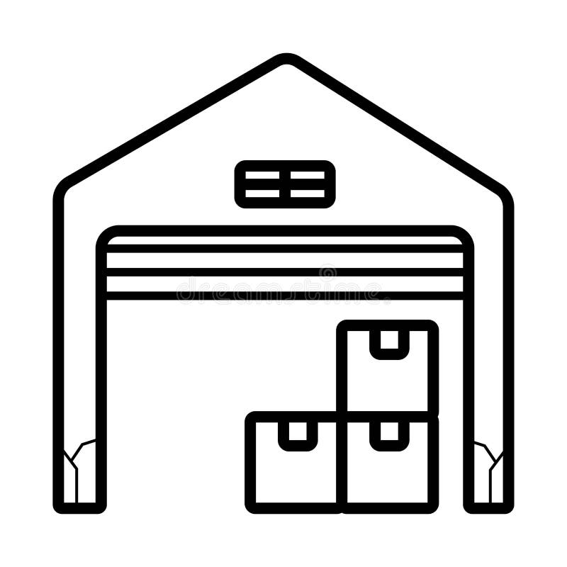 Warehouse Icon Design,clean Stock Illustration - Illustration of ...