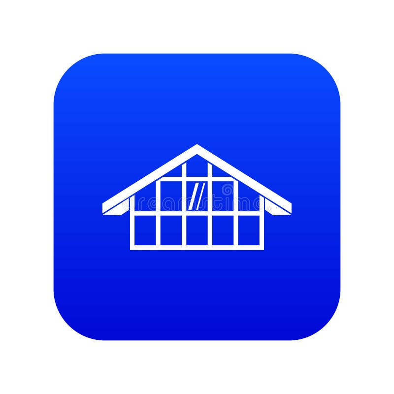 Warehouse Icon Digital Blue Stock Vector - Illustration of industrial ...