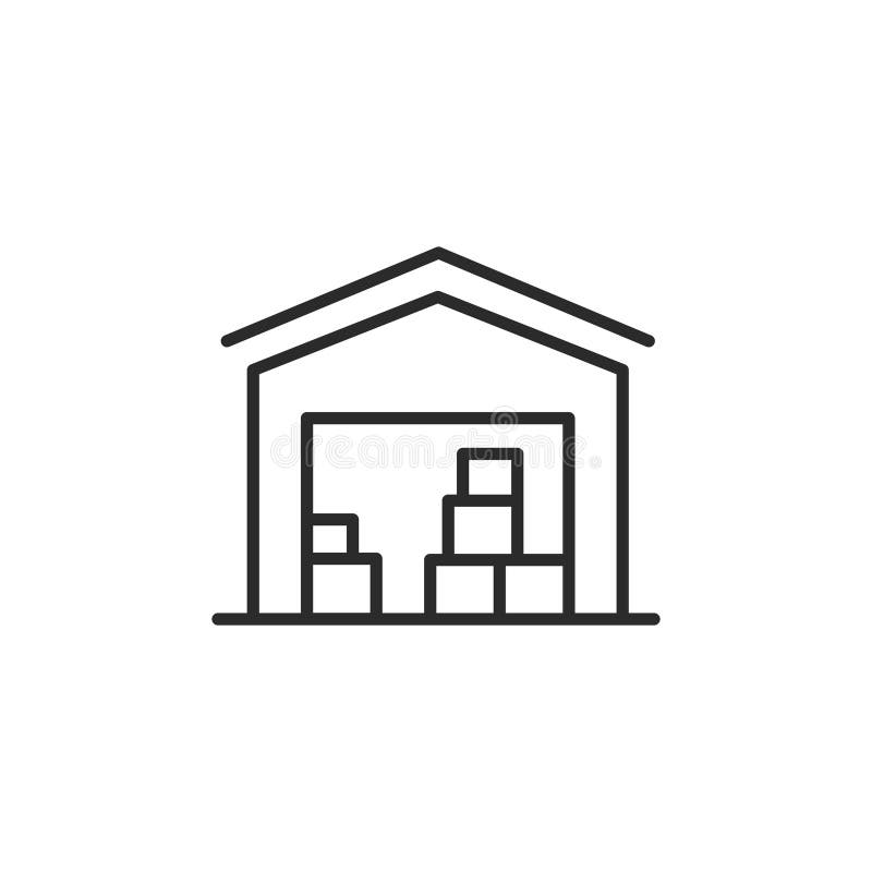 Warehouse Storage Icon stock vector. Illustration of storage - 317616769
