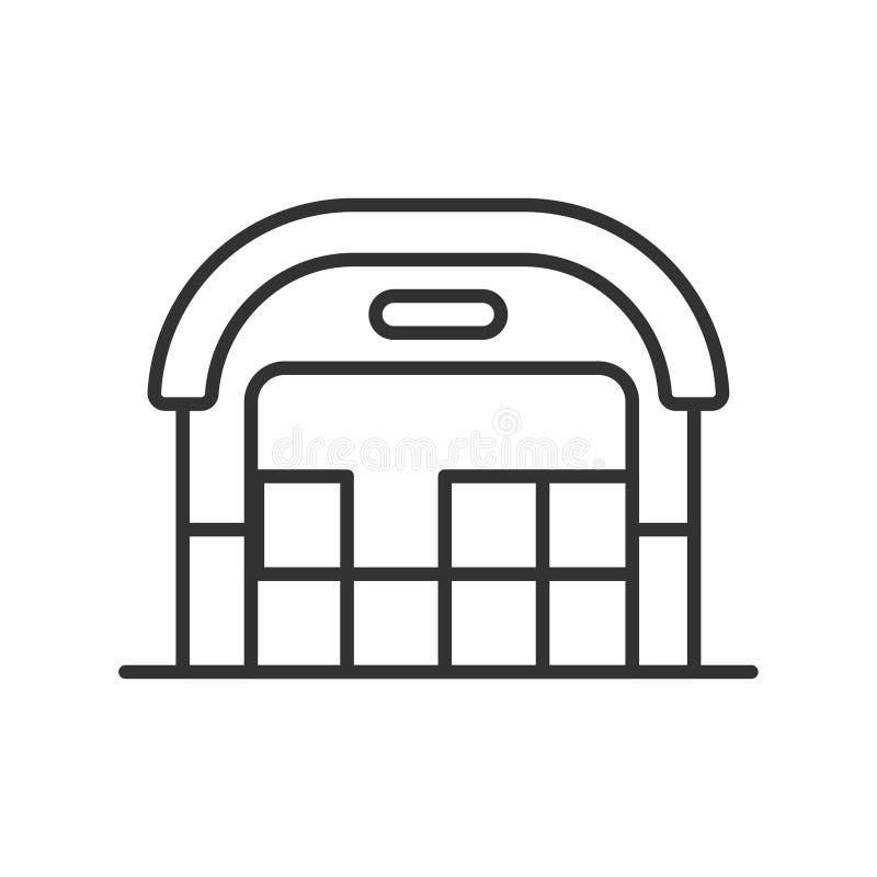 Warehouse Icon Line Design. Storage, Logistics, Distribution, Shipping ...