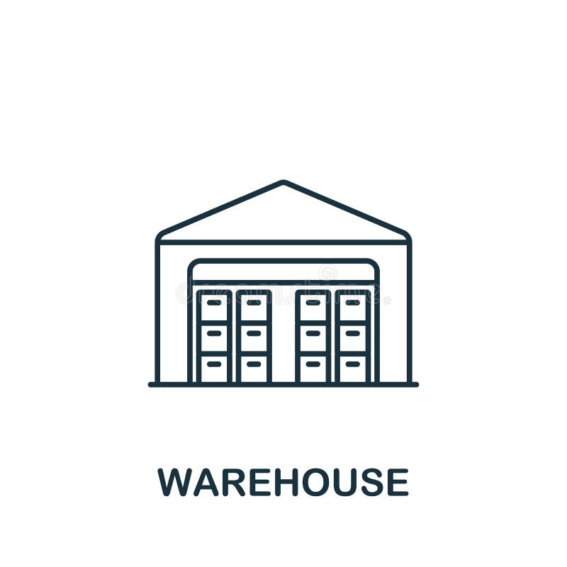 Warehouse Icon. Line Simple Line Shipping Icon for Templates, Web ...