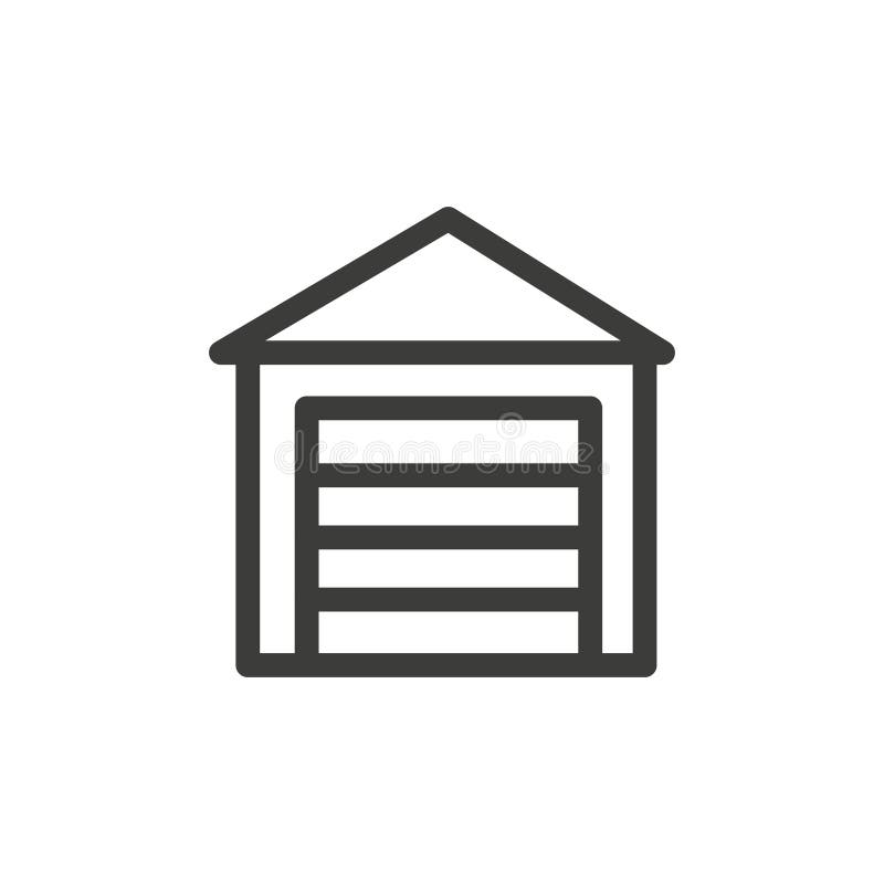 Warehouse Icon Simple Outline Vector Logo Stock Vector - Illustration ...