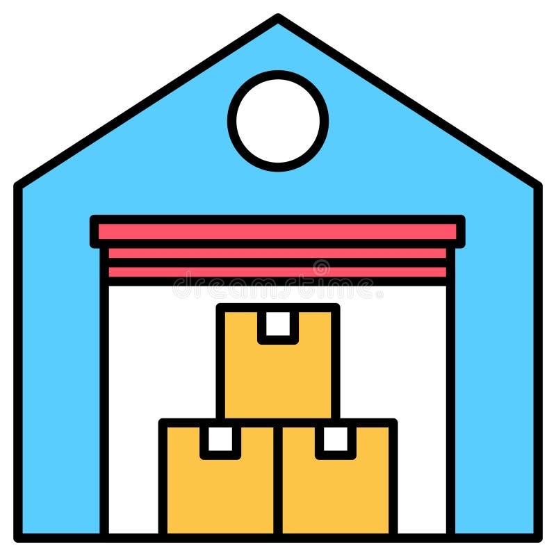 Warehouse Building Icon Distribution Transit Logo Vector Illustration ...
