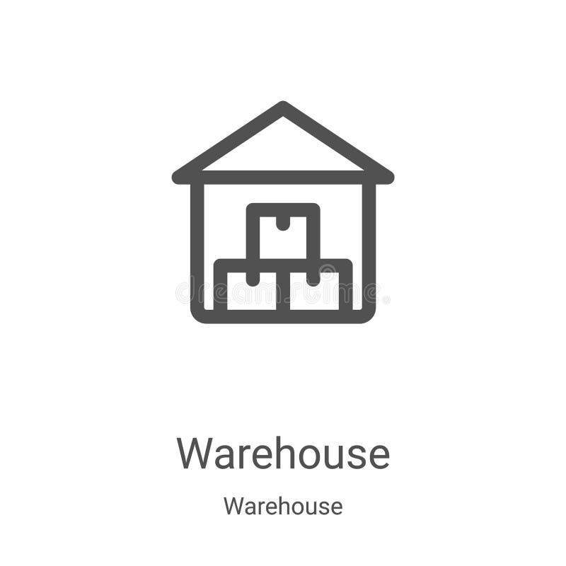Warehouse Icon Vector from Shipping and Delivery Collection. Thin Line ...