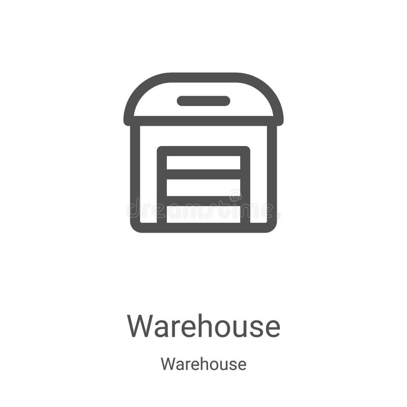 Warehouse Icon Vector from Warehouse Collection. Thin Line Warehouse ...