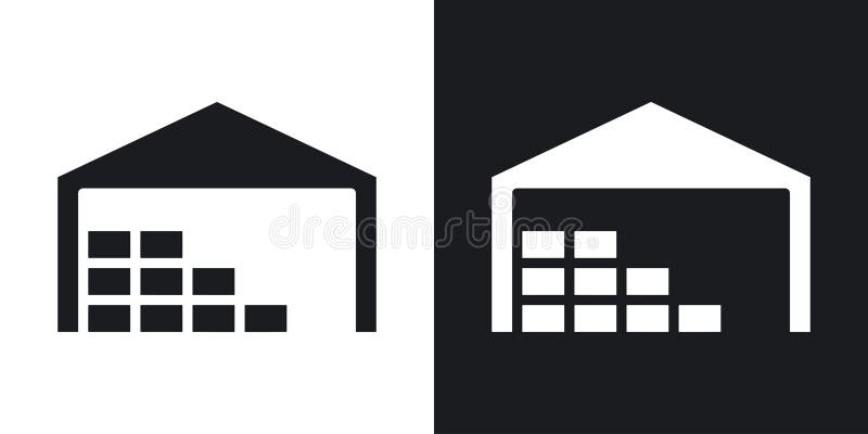 Warehouse icon vector stock vector. Illustration of website - 348265165