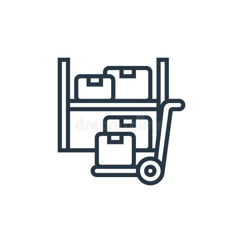Warehouse Icon Vector from Industry Concept. Thin Line Illustration of ...