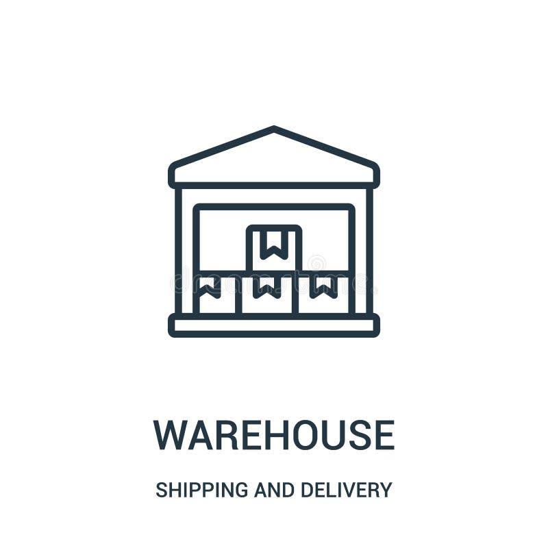 Warehouse Line and Glyph Icon, Building and Store, Storage Sign, Vector ...