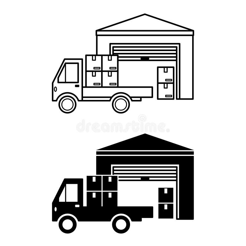 Warehouse Icons. stock vector. Illustration of graphic - 349997713