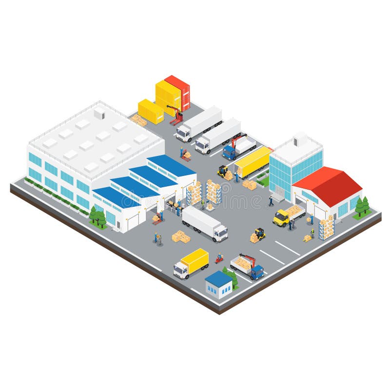 Set of Flat Vector on the Theme of Logistics, Delivery, Warehouse ...