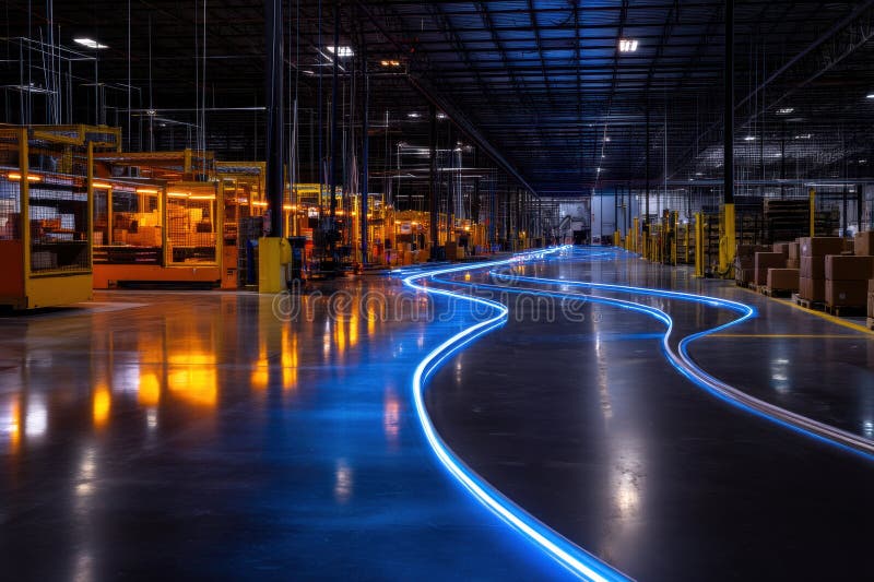 Tracks Illuminate Warehouse Floor Stock Photos - Free & Royalty-Free ...