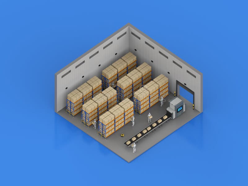 Warehouse Interior Isometric Stock Illustrations – 780 Warehouse ...
