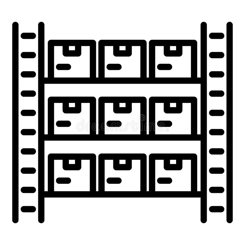 Warehouse Inventory Icon, Outline Style Stock Vector - Illustration of modern, logistic: 162558663