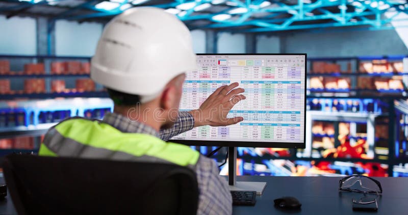 Warehouse Inventory Management on Computer Stock Photo - Image of ...