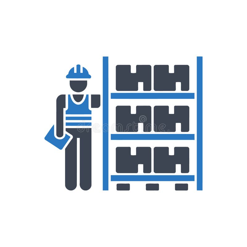 Warehouse Inventory Management Icon Stock Vector - Illustration of icon ...