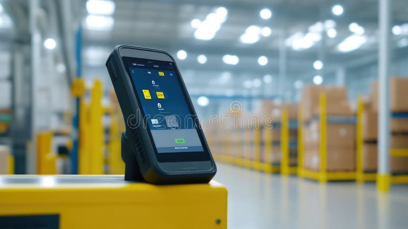 Warehouse Inventory Scan Results on Handheld Device Screen. Stock ...