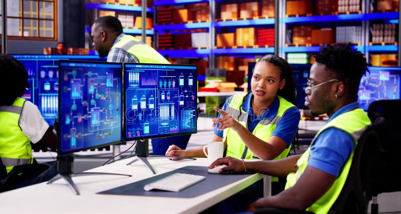 Warehouse Inventory Management KPI Dashboard. Analysts Looking Stock ...