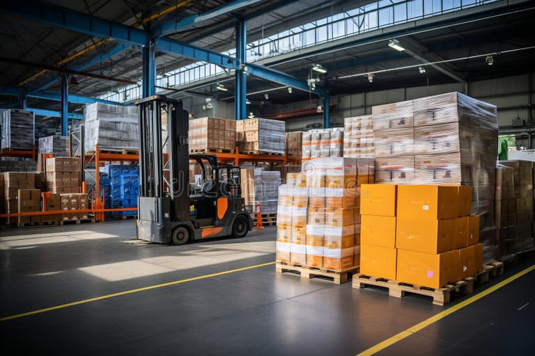 Warehouse Inventory. a Wide Range of Goods Ready for Efficient Logistic ...