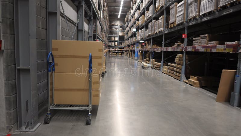 Warehouse Large Storage or Cargo for Distribution Stock Image - Image ...