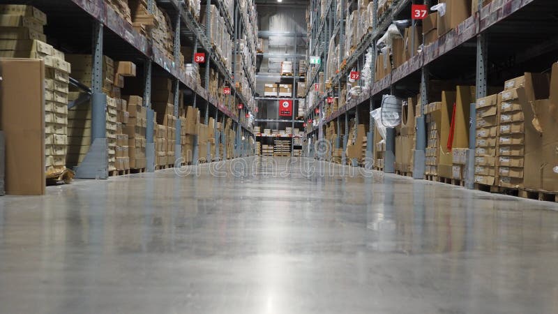 Warehouse Large Storage or Cargo for Distribution Stock Photo - Image ...