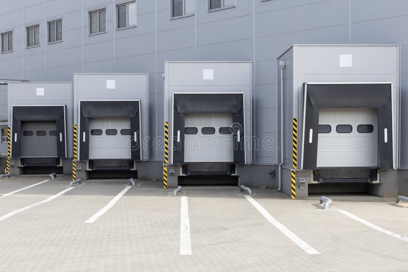 Warehouse Loading Bays Multiple Stock Photo - Image of dock, logistics ...