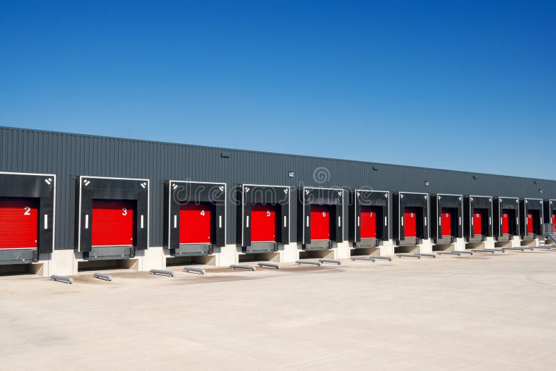 Warehouse loading docks stock photo. Image of loading - 95784106