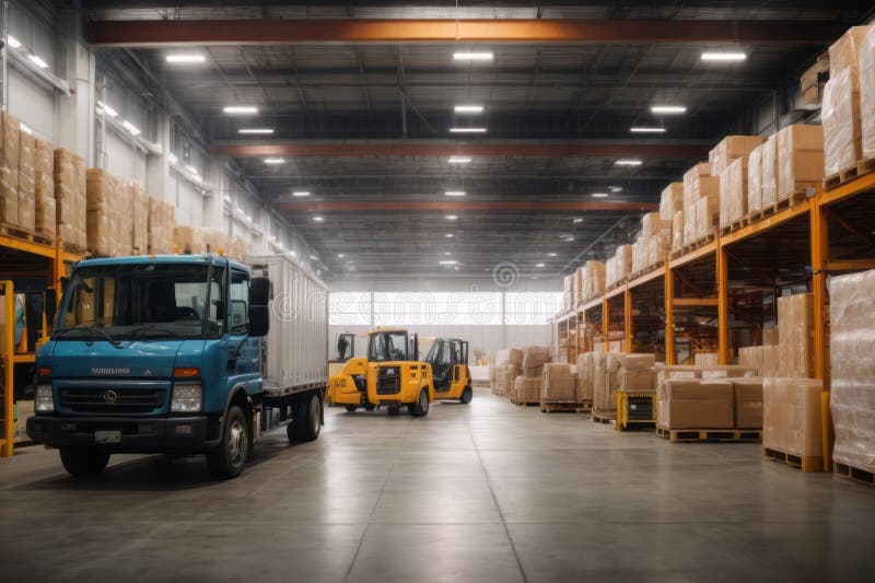 Warehouse Loading and Unloading Storage of Package for Delivery Stock ...