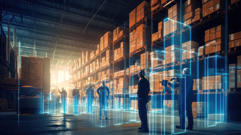 Warehouse logistics data stock illustration. Illustration of efficiency ...