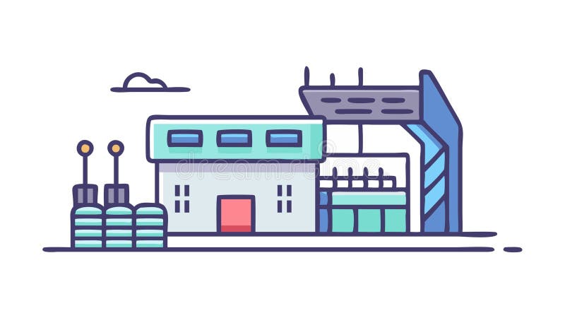 Warehouse Logistics and Distribution Center, Vector Design Generative ...