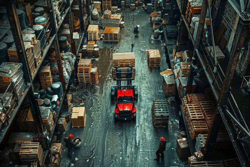 Warehouse Logistics Involve Worker Activity, Forklift Operations, and ...