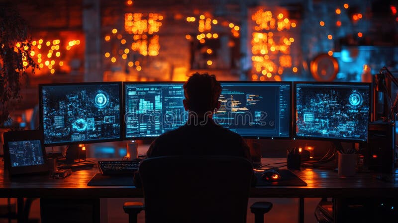 Warehouse Logistics Manager Analyzing Real Time Inventory Data and Optimizing Distribution ...