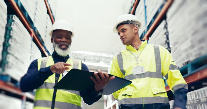 Warehouse, Logistics and Women with Tablet and Inventory Check, Supply ...