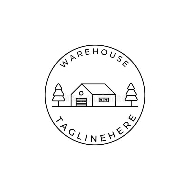 Warehouse Logo Icon Badge Symbol Design Vector Template Illustration ...