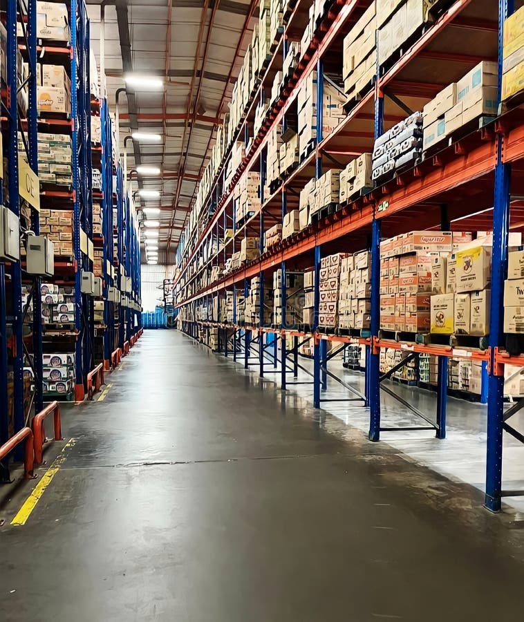 Warehouse with Lots of Boxes Editorial Photography - Image of boxes ...