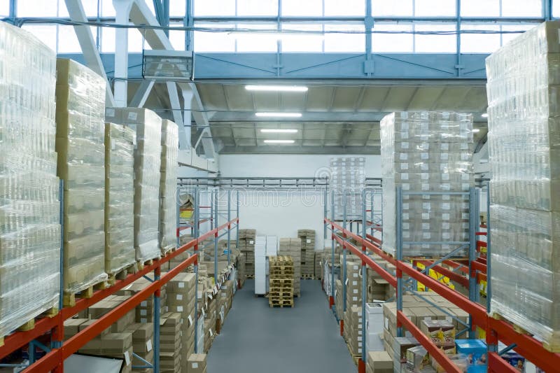 Warehouse with Lots of Products. Wholesale Business Stock Photo - Image ...