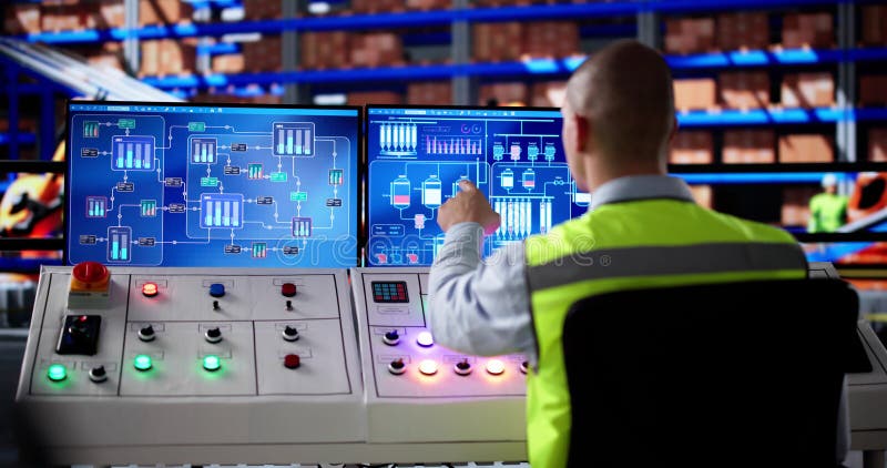 Warehouse Management on Computer Stock Photo - Image of storage ...