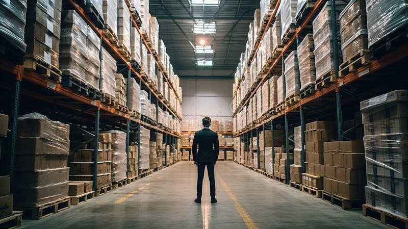 Warehouse Manager. Logistics Business. Generative AI Stock Illustration ...