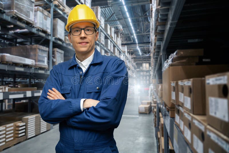 Warehouse manager portrait stock image. Image of internet - 270390057
