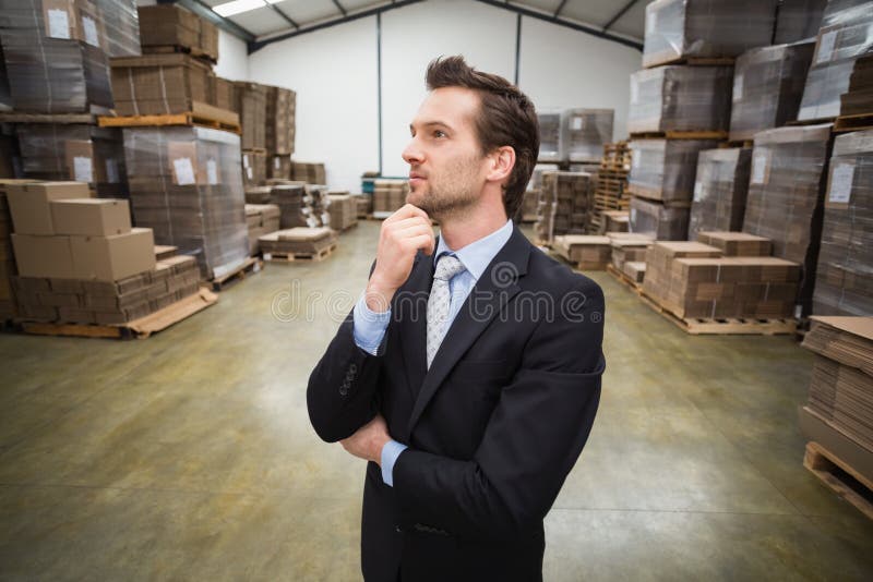 Manager Thinking about Successful Transaction Stock Image - Image of ...