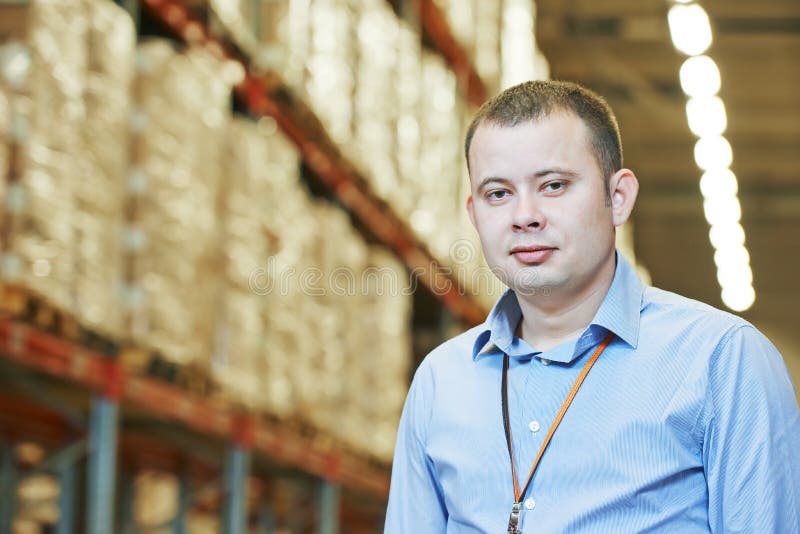 Warehouse manager at work stock photo. Image of control - 84646366