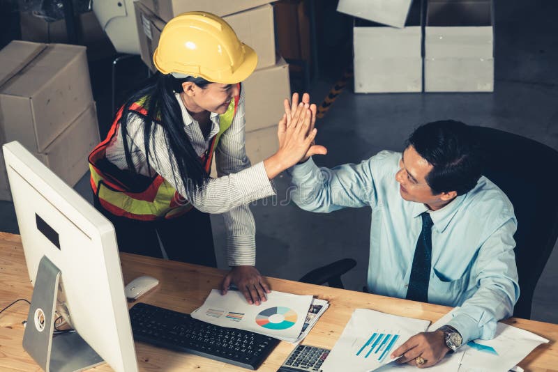 Manager Worker in Warehouse Stock Image - Image of parcel, company ...
