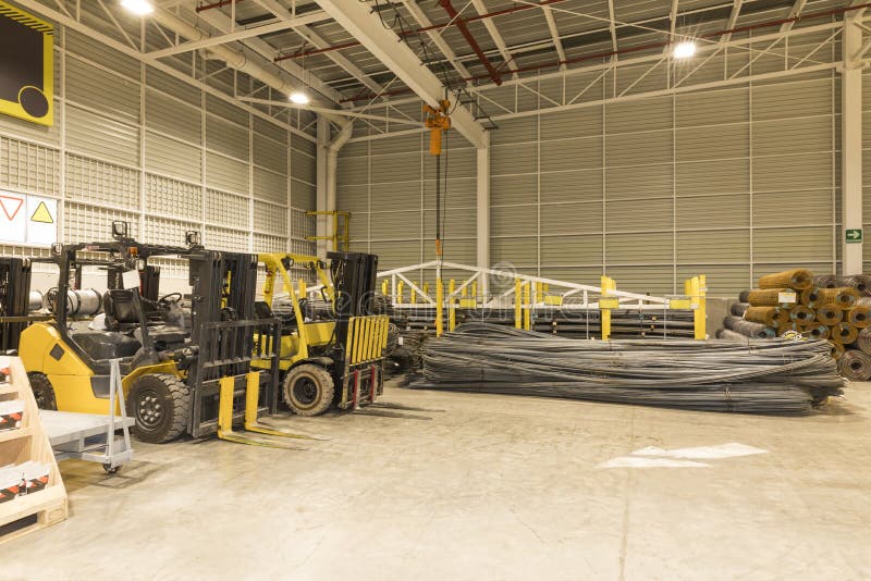 Warehouse of materials stock image. Image of construction - 181708451