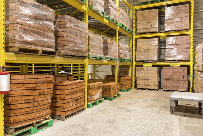 Warehouse with Materials for Construction Stock Photo - Image of ...
